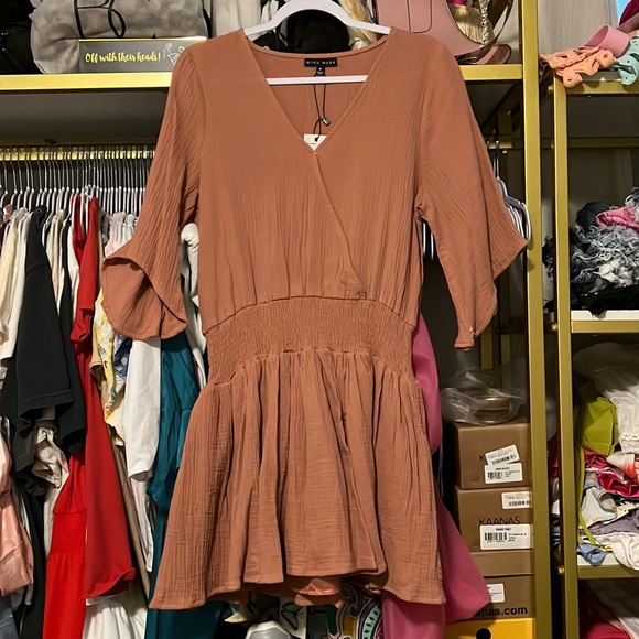 Miou Muse | Dresses | Mimi Muse Smock Waist Gauze Dress With Smock ...